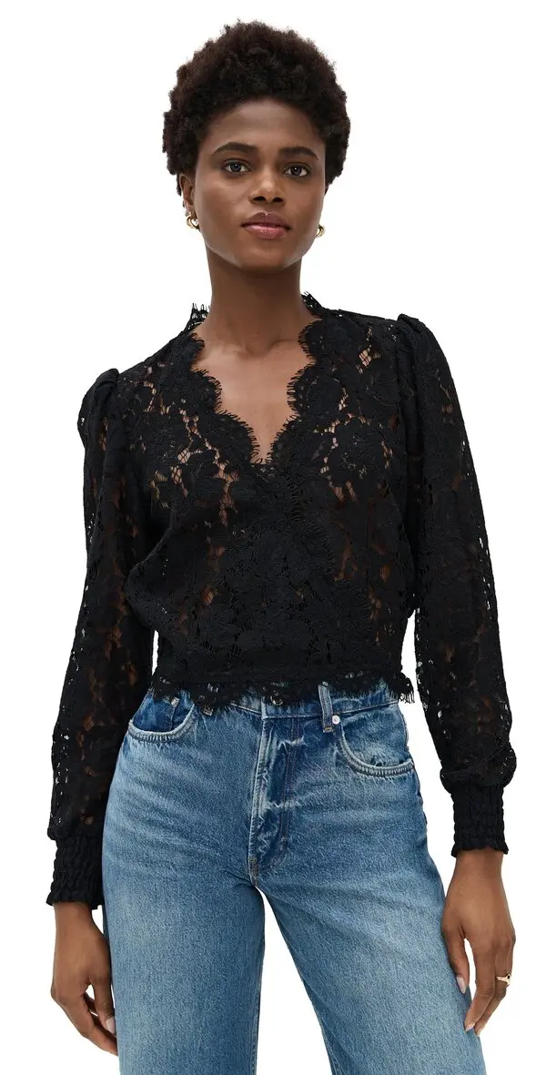 Generation Love Kairi Lace Wrap Blouse