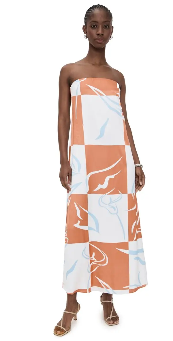 knee length dresses for ladies Eden Strapless Maxi Dress
