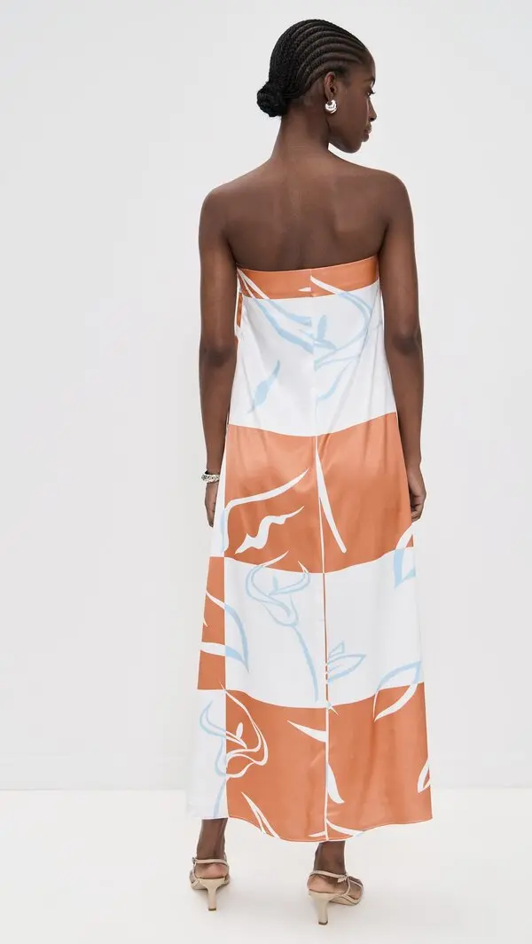 Madison The Label Delaney Strapless Maxi Dress In Floral Check - 50% Off |  Editorialist