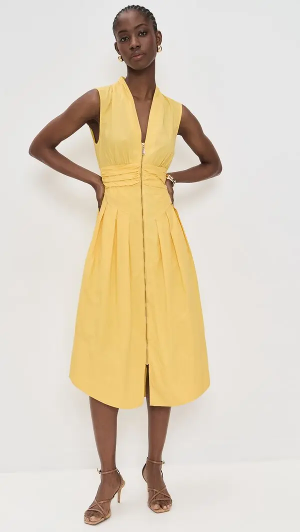 Ramy Brook Meg Midi Dress In Lemon Drop - 50% Off | Editorialist