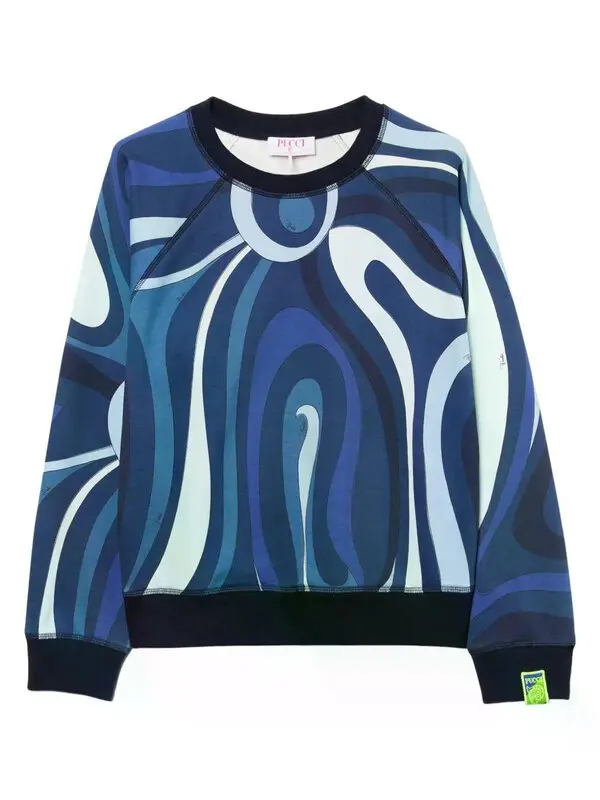 Emilio Pucci Marmo-print Sweatshirt - Blue