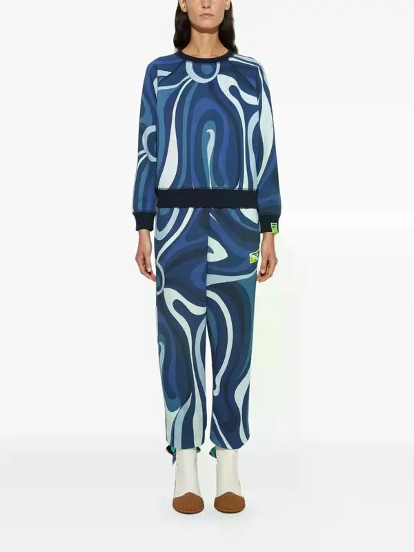 Emilio Pucci Marmo-print Sweatshirt - Blue