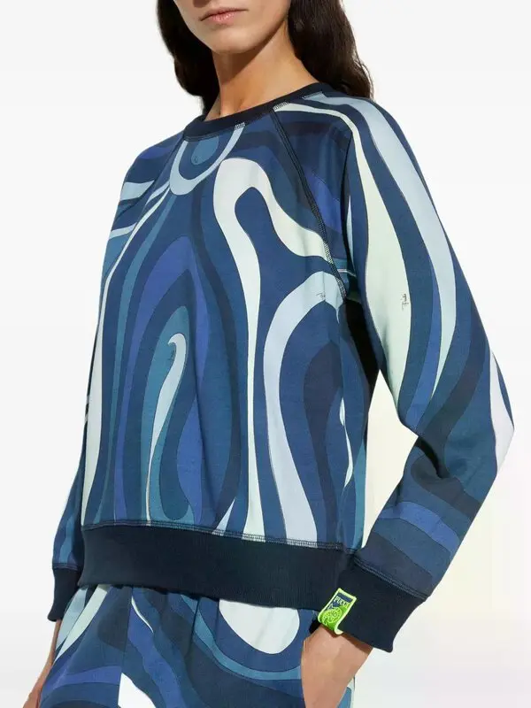 Emilio Pucci Marmo-print Sweatshirt - Blue
