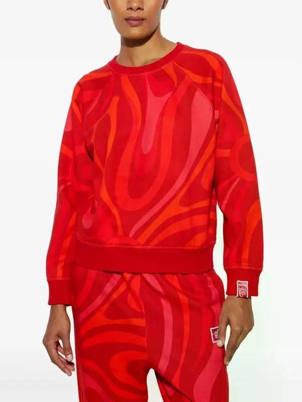Emilio Pucci Marmo-print Sweatshirt - Red
