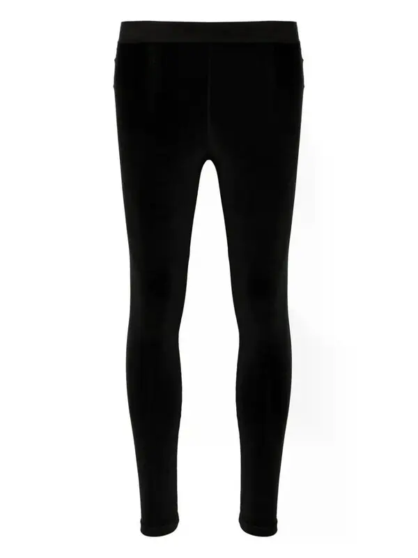 TOM FORD Lustrous Velour Signature Leggings - Black