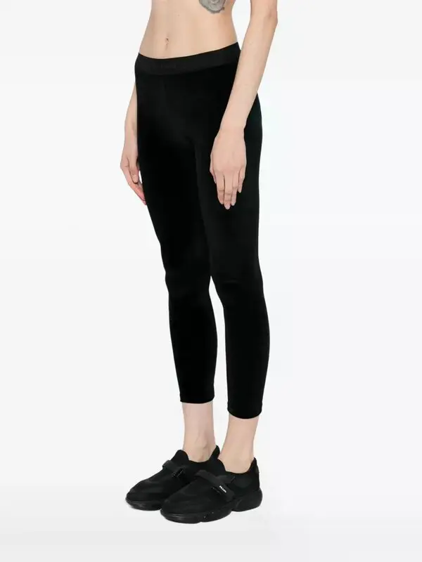 TOM FORD Lustrous Velour Signature Leggings - Black