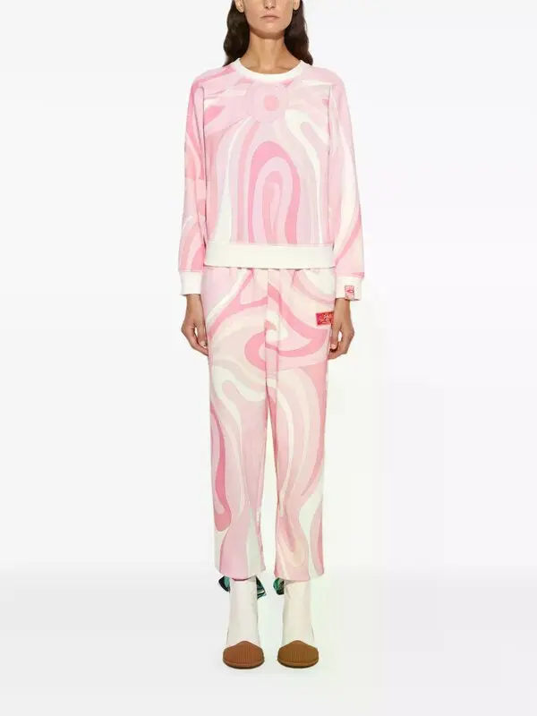 Emilio Pucci Marmo-print Fleece Sweatshirt - Pink