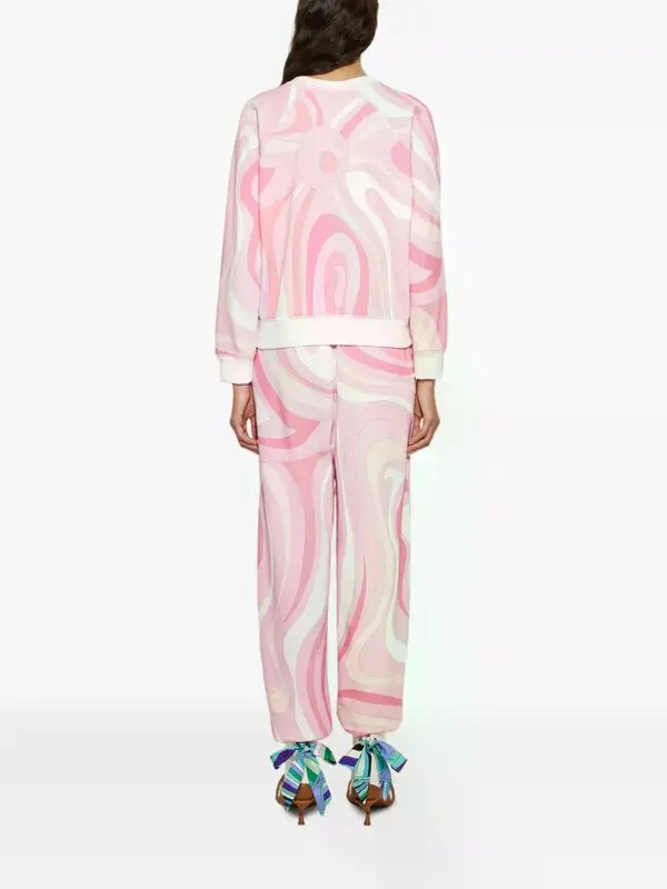Emilio Pucci Marmo-print Fleece Sweatshirt - Pink