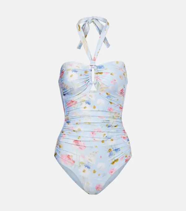 Zimmermann Floral Print Swimsuit - Blue