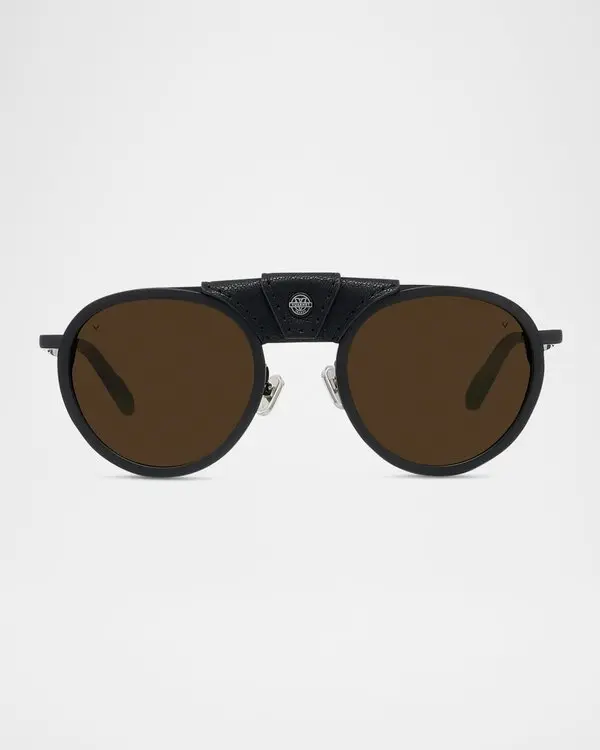 Vuarnet Glacier 02 Titanium Sunglasses - Black Brown