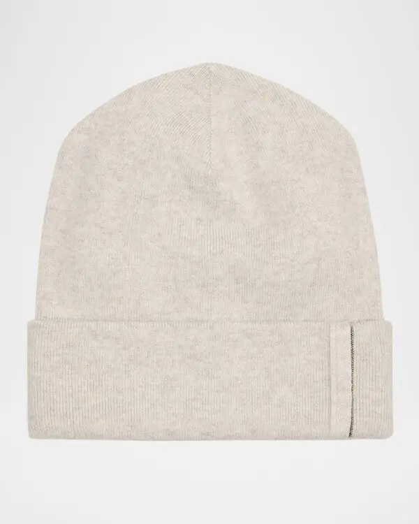 Brunello Cucinelli Monili-trim Beanie - C8920 Light Grey