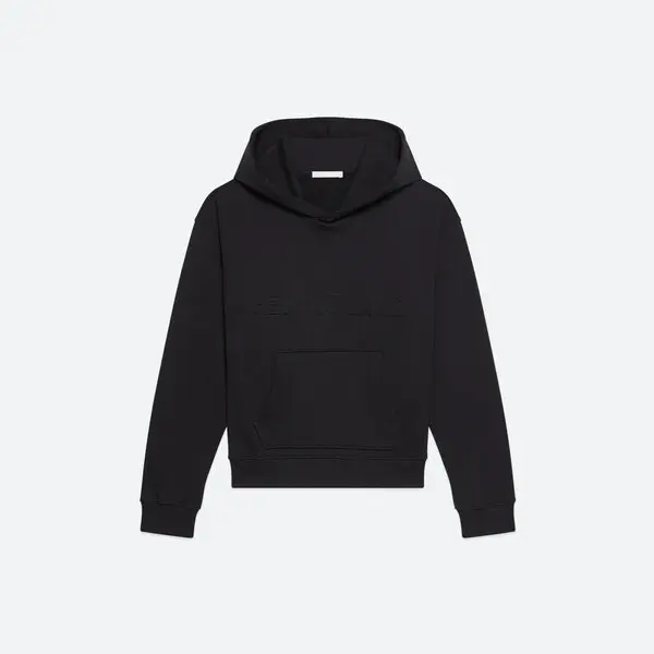 Helmut Lang Embossed Logo Hoodie - Black