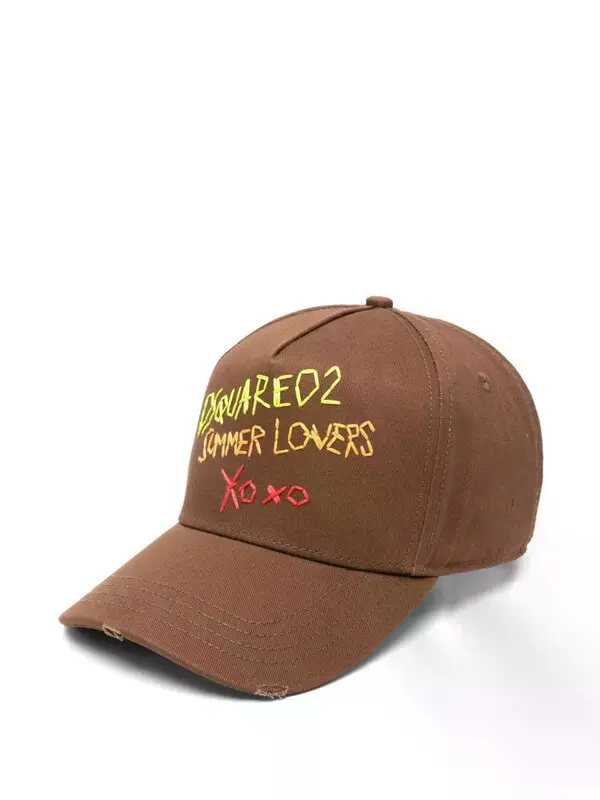 Dsquared2 Logo-embroidered Cap - Brown