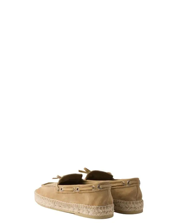 Prada Suede Espadrilles - Ecru