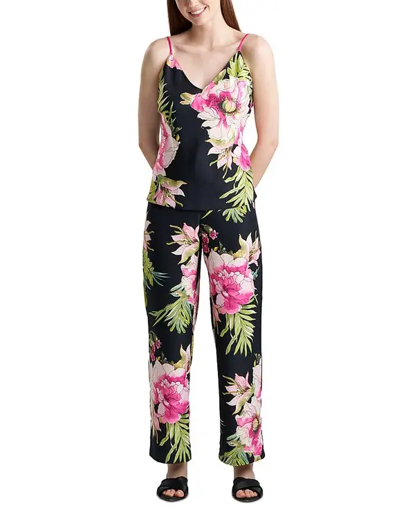 Natori Sonomi Cami & Pant Pajama Set - Black Multi