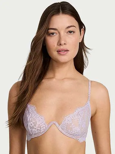 Victoria's Secret Dream Angels Twinkle Lace Monowire Unlined Bra - Purple