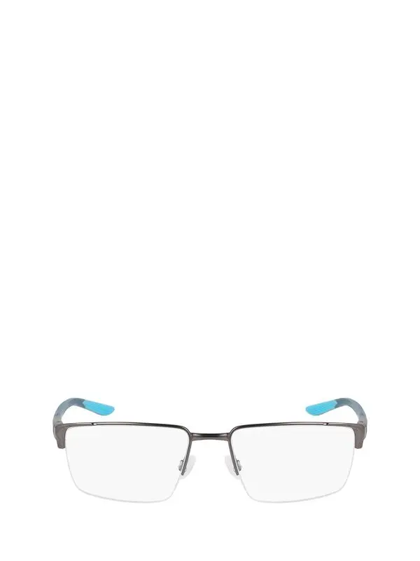 Nike Rectangle Eyeglasses - Satin Gunmetal / Matte Blue