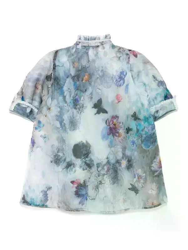 Shiatzy Chen Printed Mandarin-collar Shirt