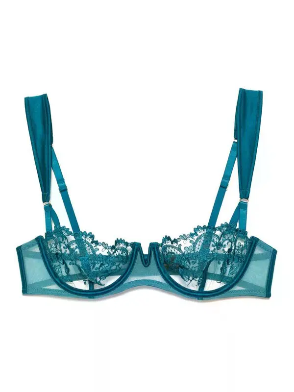 Kiki De Montparnasse Juliette Balconette Bra - Blue
