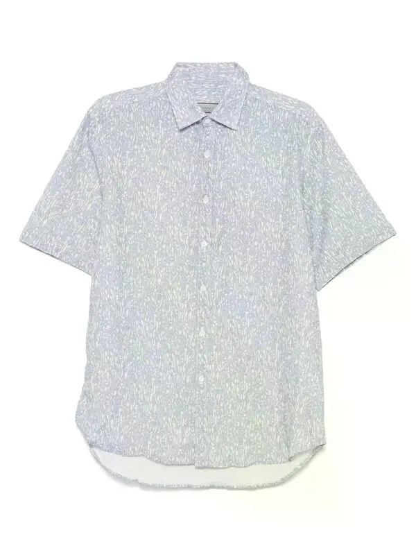 Canali Printed Shirt - Blue
