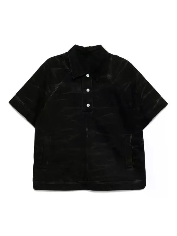 NAMACHEKO Zebra Denim Polo Shirt