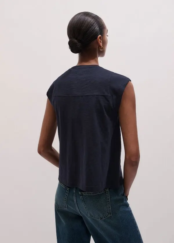 ME+EM Cap Sleeve Crewneck Tee