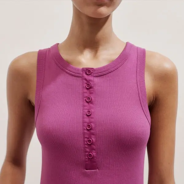 ME+EM Button-front Mixed Media Maxi Dress