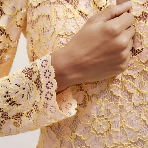 lace overlay top for dress Made For You Mesh Lace Layering Top main image 0