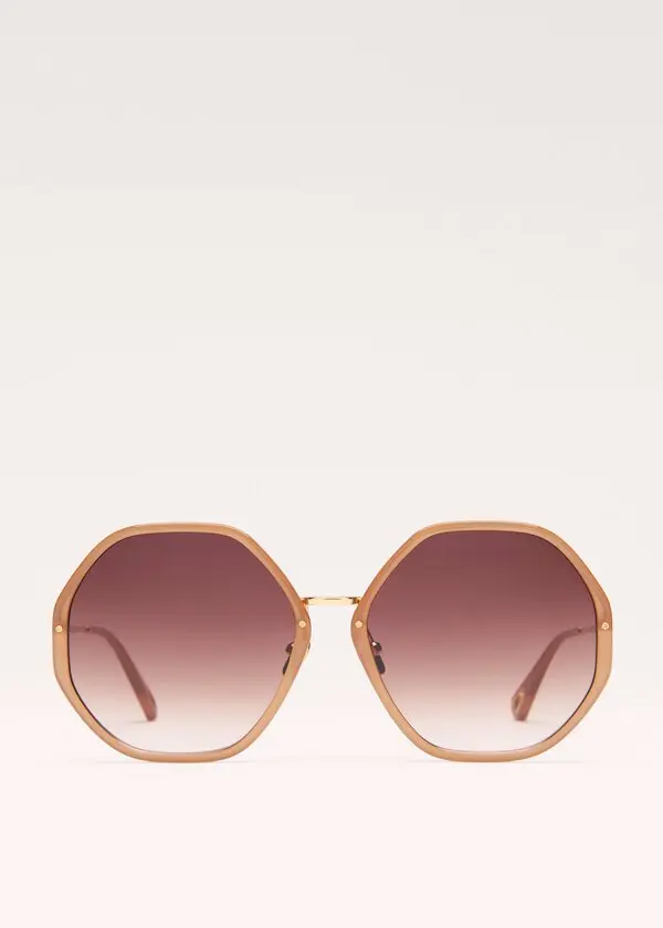 ME+EM Heptagonal Frame Sunglasses - Nude