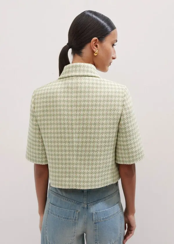 ME+EM Dogtooth Short Sleeve Jacket