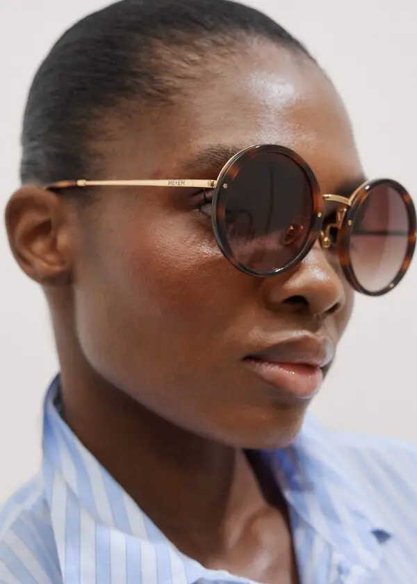 ME+EM Tortoiseshell Round Frame Sunglasses