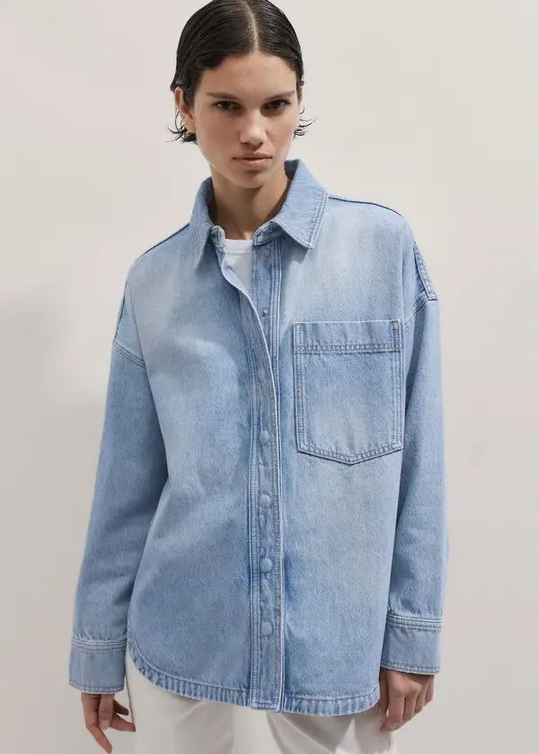 ME+EM Oversized Denim Shacket