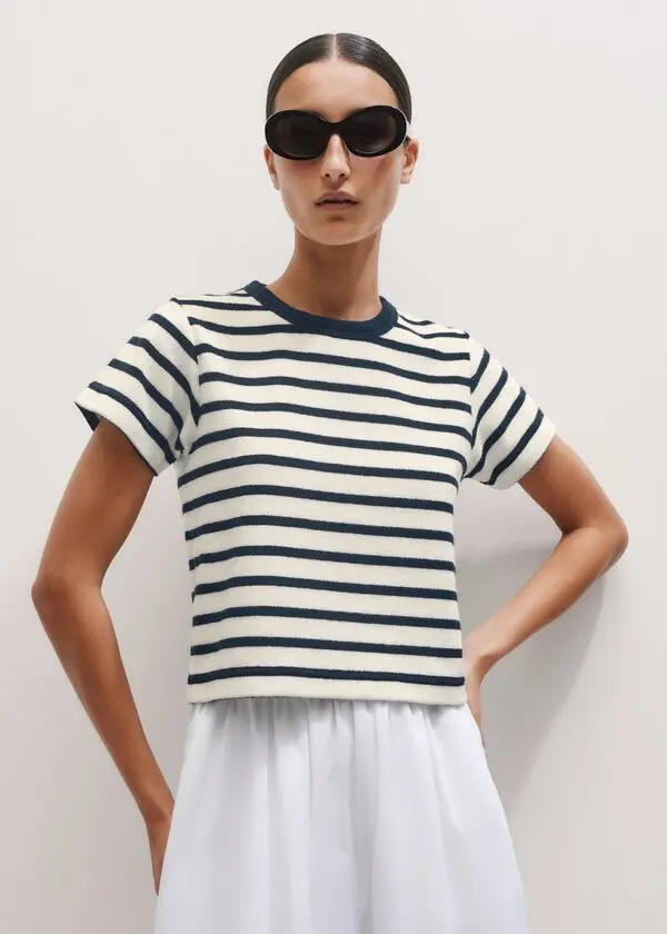 ME+EM Striped Towelling Baby Tee