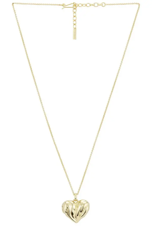 Completedworks Heart Locket Pendant Necklace - Gold Plated