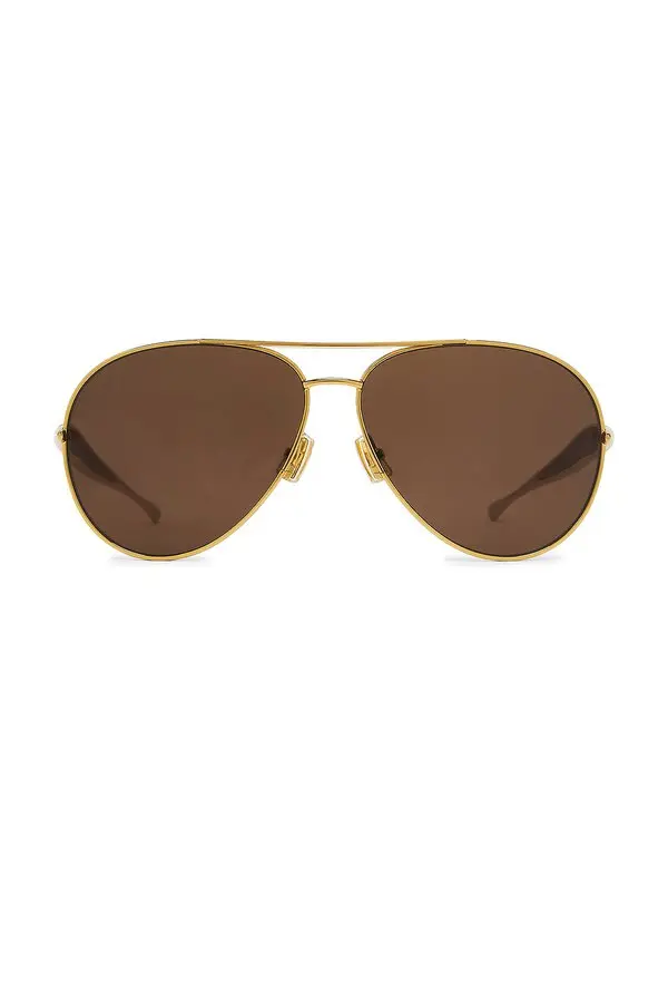 Bottega Veneta Sardine Sunglasses - Gold & Brown