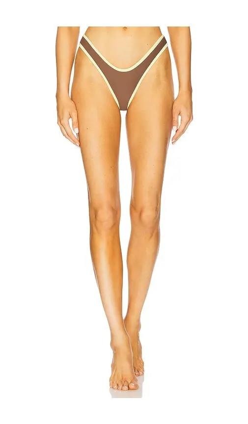 LOVERS AND FRIENDS Ayo Bikini Bottom - Brown & Yellow