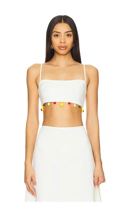 TYLER MCGILLIVARY Mira Bra Top - White