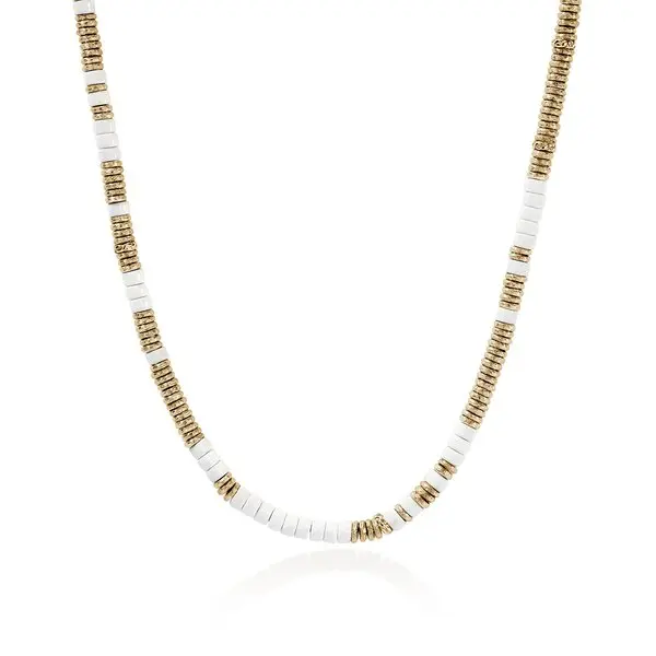 John Hardy Heishi Necklace With Enamel - Gold