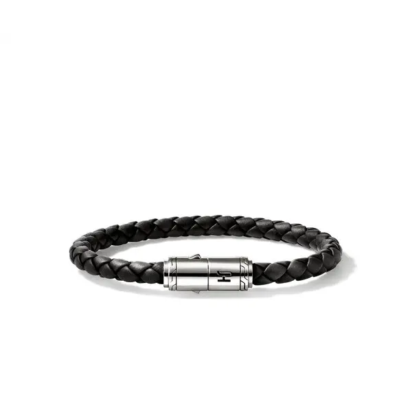 John Hardy Leather Bracelet 6mm - Sterling Silver