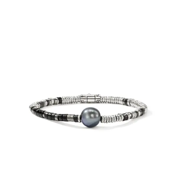 John Hardy Heishi Bracelet With Hardstones And Pearl