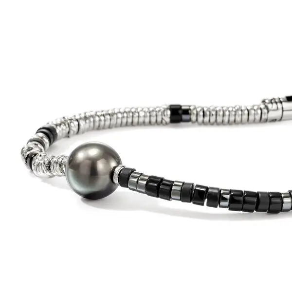 John Hardy Heishi Bracelet With Hardstones And Pearl
