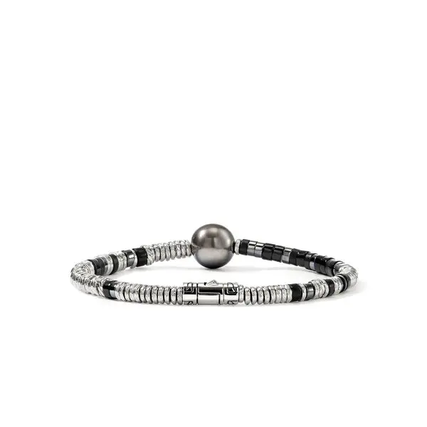 John Hardy Heishi Bracelet With Hardstones And Pearl