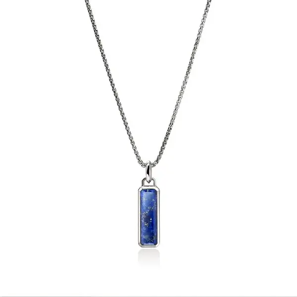 John Hardy Lapis Lazuli Talisman Necklace - Sterling Silver