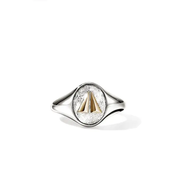 John Hardy Split Gate Signet Ring - Sterling Silver