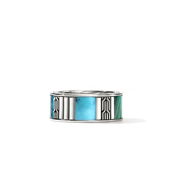 John Hardy Icon 50 Ring With Hardstones - Sterling Silver