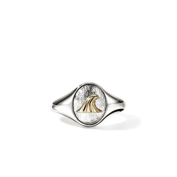 John Hardy Wave Signet Ring - Sterling Silver
