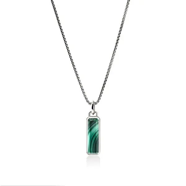 John Hardy Malachite Talisman Necklace - Sterling Silver