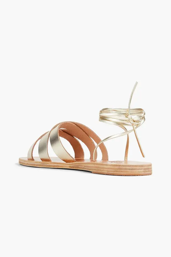 ANCIENT GREEK SANDALS Pisidia Metallic Leather Sandals