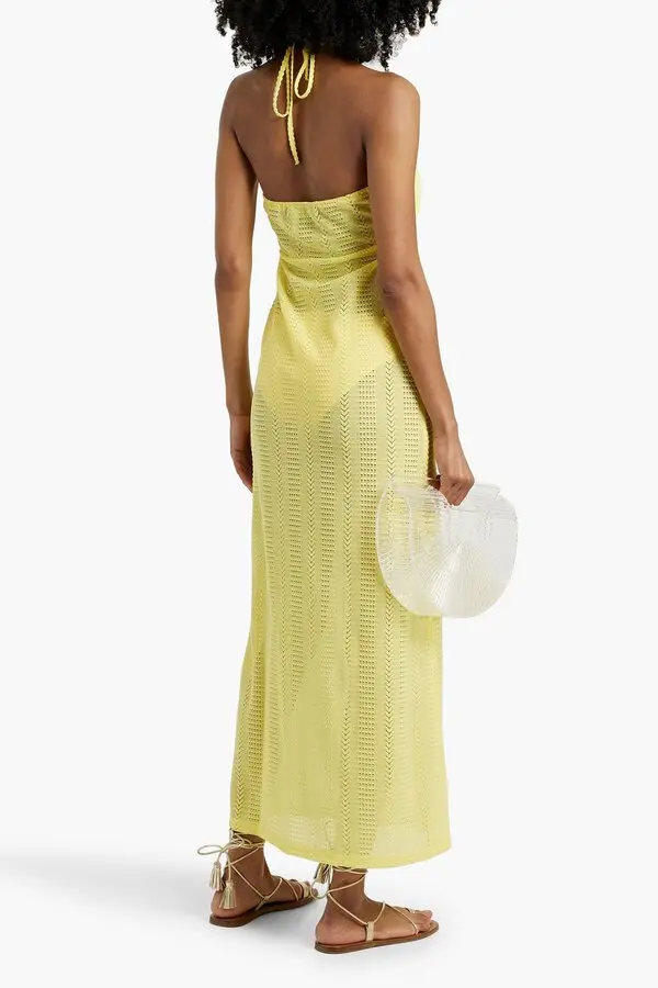 Melissa Odabash Mila Crochet Maxi Dress - Yellow - 65% Off | Editorialist