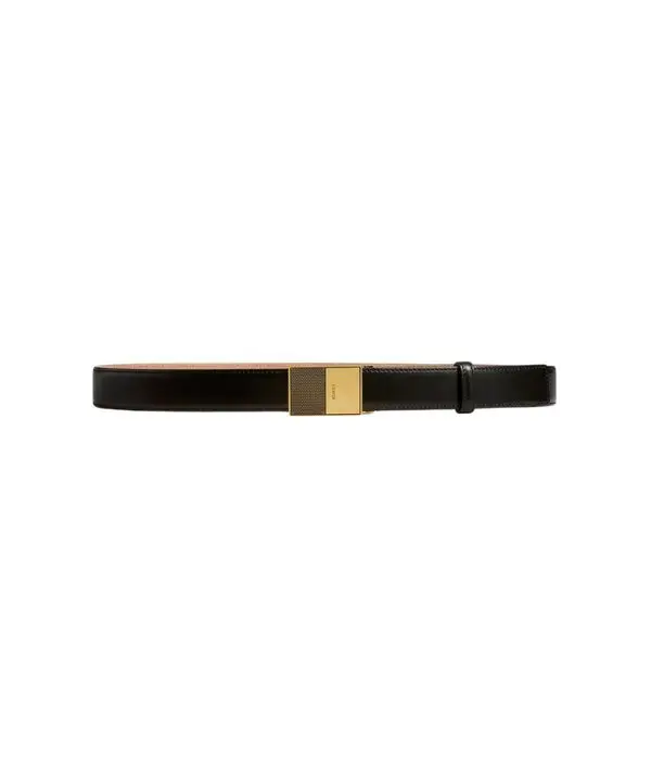 Khaite Elio Belt In Leather With Antique Gold